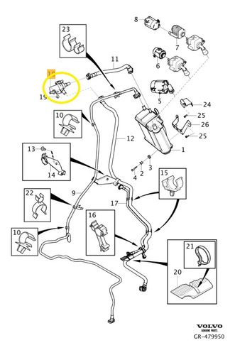 Valvula Canister Purga Evaporador Volvo Xc60 T8 2019 A 2023 - MotorJan ...