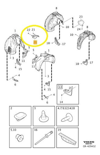 Suporte Parabarro Lameiro Volvo Xc60 T8 2019 A 2023 Dianteiro ...