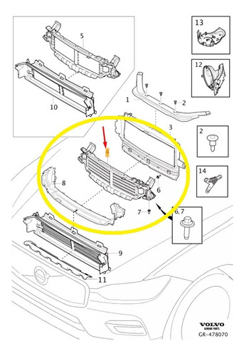 Defletor Eletrico Radiador Volvo Xc60 T8 2019 A 2023 Avaria – MotorJan ...