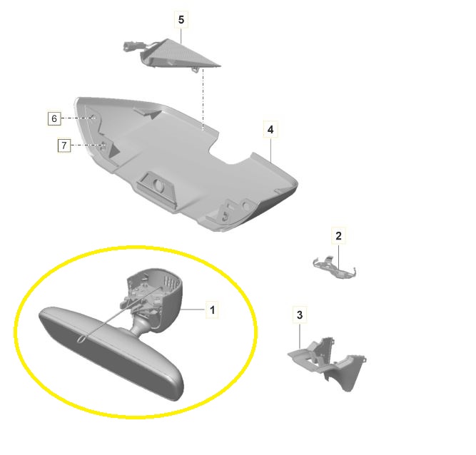 Retrovisor Espelho Interno Porsche Taycan Turbo 2021 a 2024 - MotorJan ...